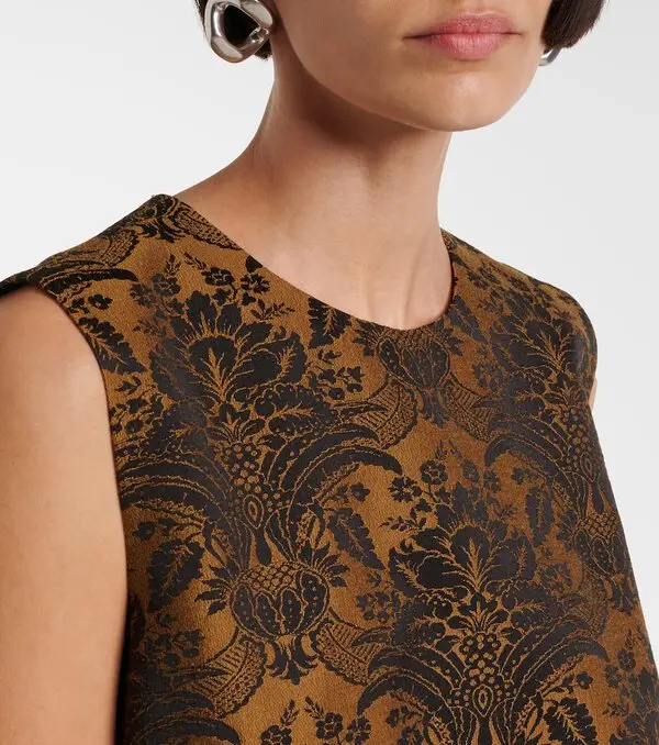 Max Mara Romania Jacquard Wool-blend Minidress