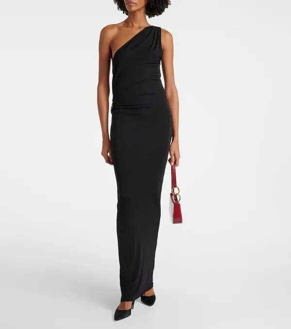 Staud Zenith Gathered Jersey Maxi Dress