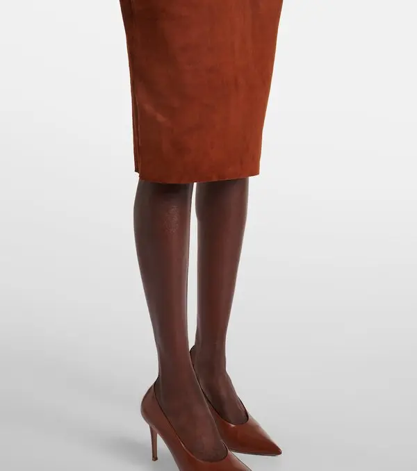 Stouls Monica Strapless Suede Midi Dress