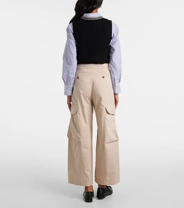 Max Mara Cotton Gabardine Cargo Pants
