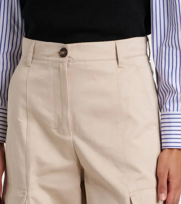 Max Mara Cotton Gabardine Cargo Pants