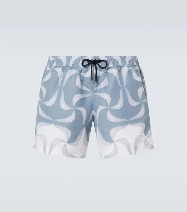 Commas Mantra Printed Swim Trunks - Blue