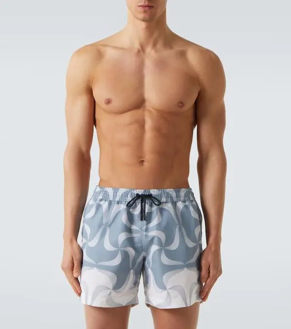 Commas Mantra Printed Swim Trunks - Blue