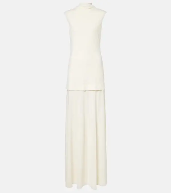 JIL SANDER Turtleneck Maxi Dress