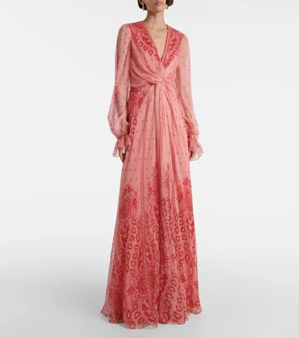 Etro Printed Silk Gown