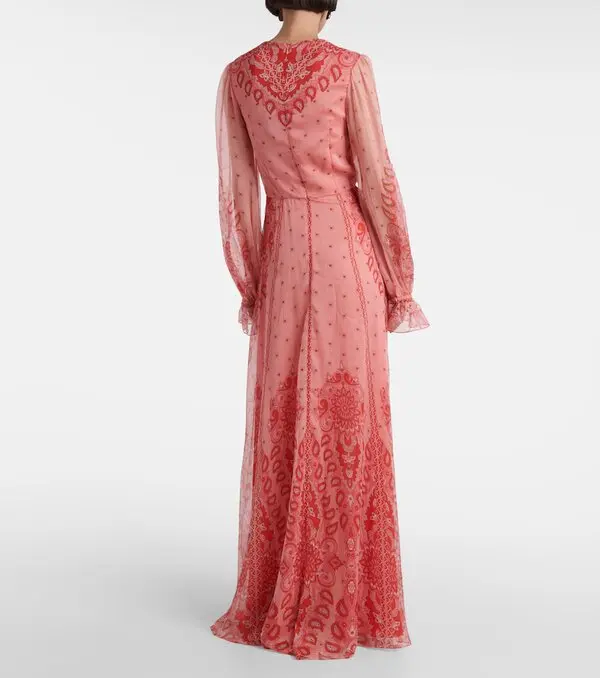Etro Printed Silk Gown