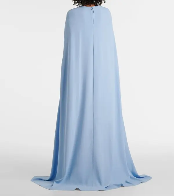 MARKARIAN Natasha Satin Cape Gown
