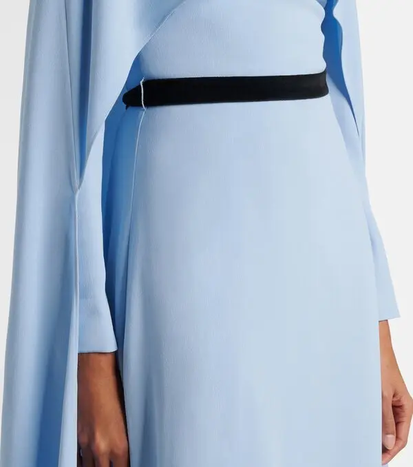 MARKARIAN Natasha Satin Cape Gown