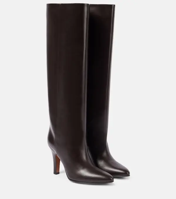 THE ROW Prudence Leather Knee-high Boots - Brown