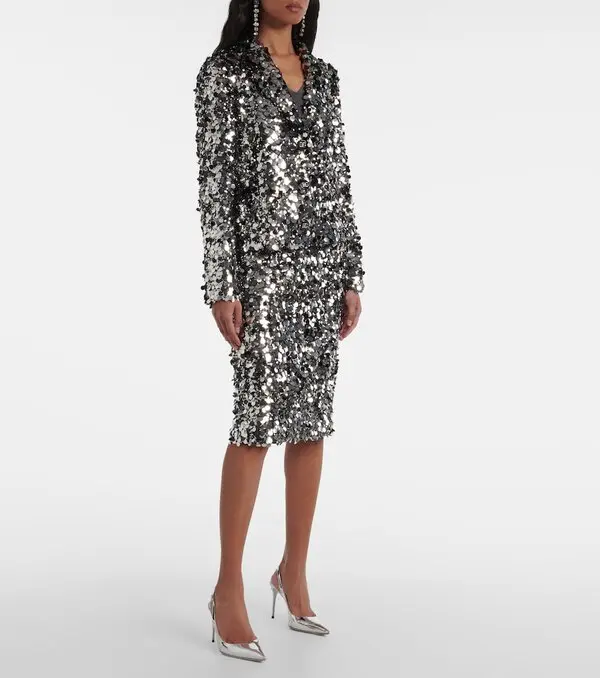 Dolce & Gabbana Sequined Pencil Skirt