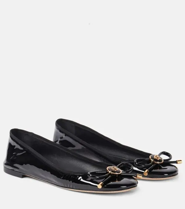 Versace Opera Patent Leather Ballet Flats