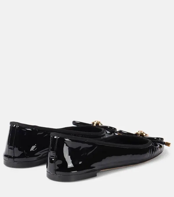 Versace Opera Patent Leather Ballet Flats