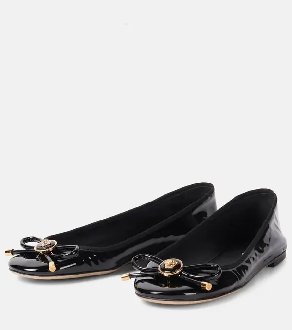 Versace Opera Patent Leather Ballet Flats