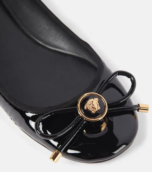 Versace Opera Patent Leather Ballet Flats