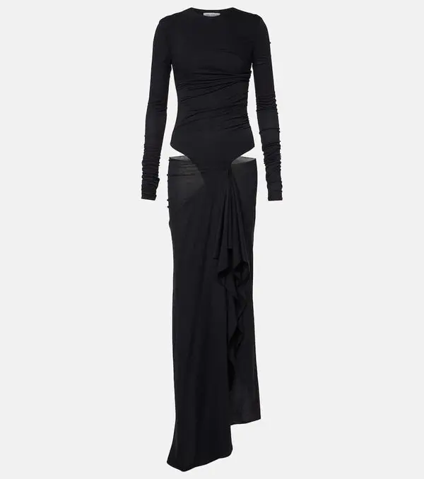 Sportmax Astoria Printed Silk Twill Gown