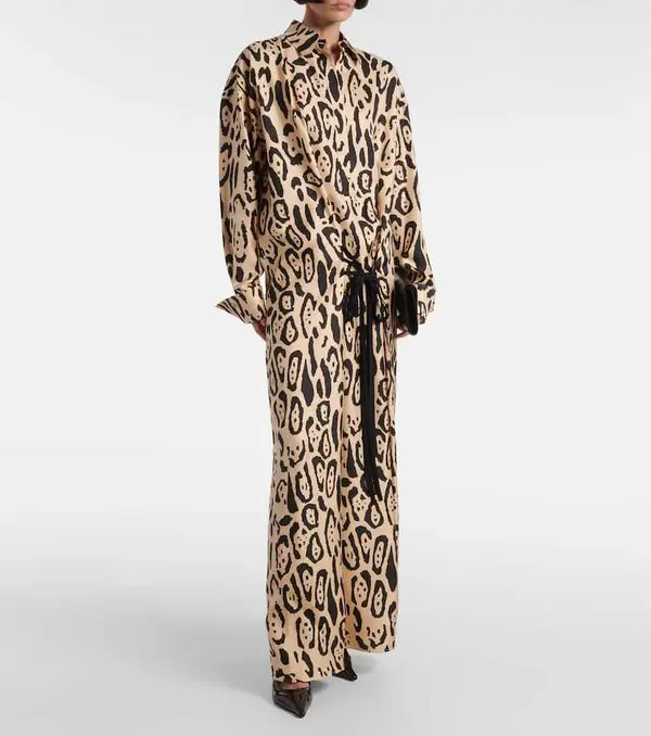 Sportmax Astoria Printed Silk Twill Gown