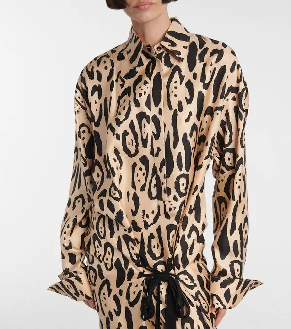 Sportmax Astoria Printed Silk Twill Gown