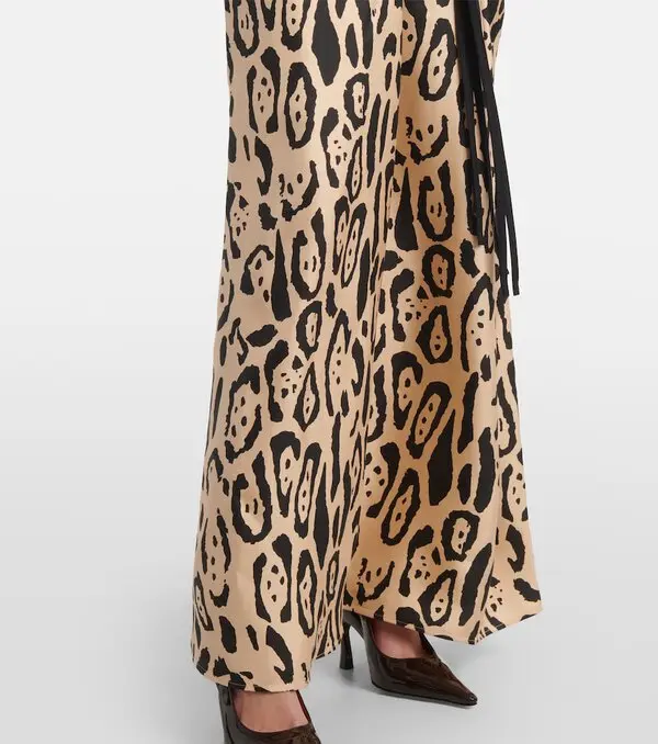 Sportmax Astoria Printed Silk Twill Gown
