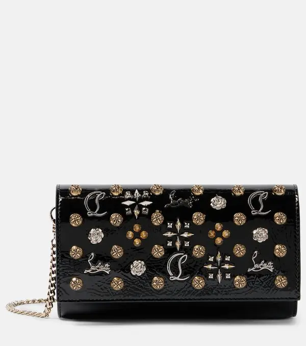 CHRISTIAN LOUBOUTIN Paloma Wallet-on-chain - Black
