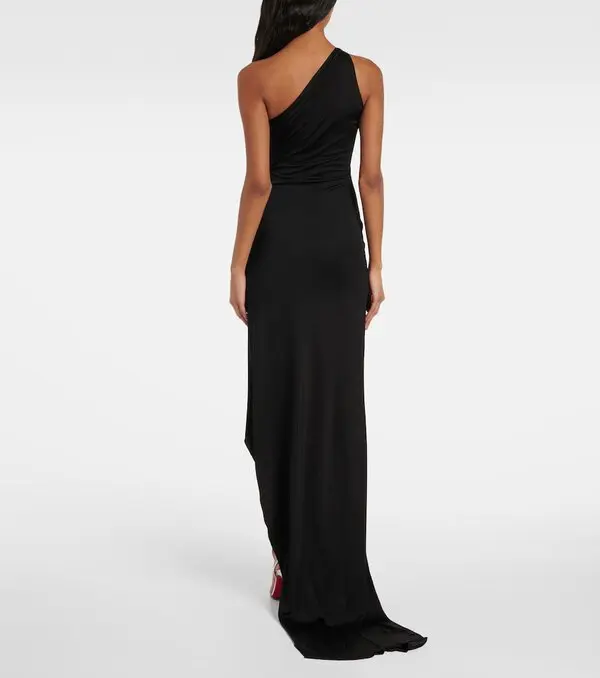 David Koma Embroidered Asymmetric Gown