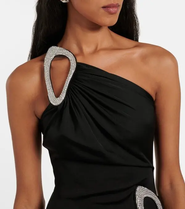 David Koma Embroidered Asymmetric Gown