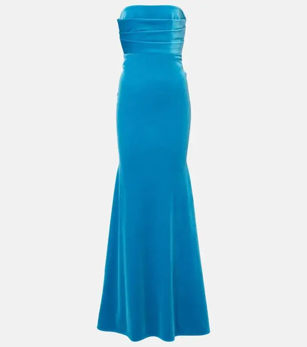 Alex Perry Draped Velvet Gown