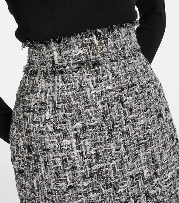 Dolce & Gabbana Lamé Midi Skirt