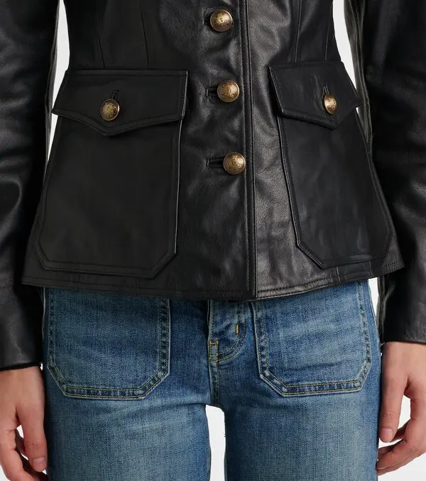 NILI LOTAN Geraldine Leather Jacket