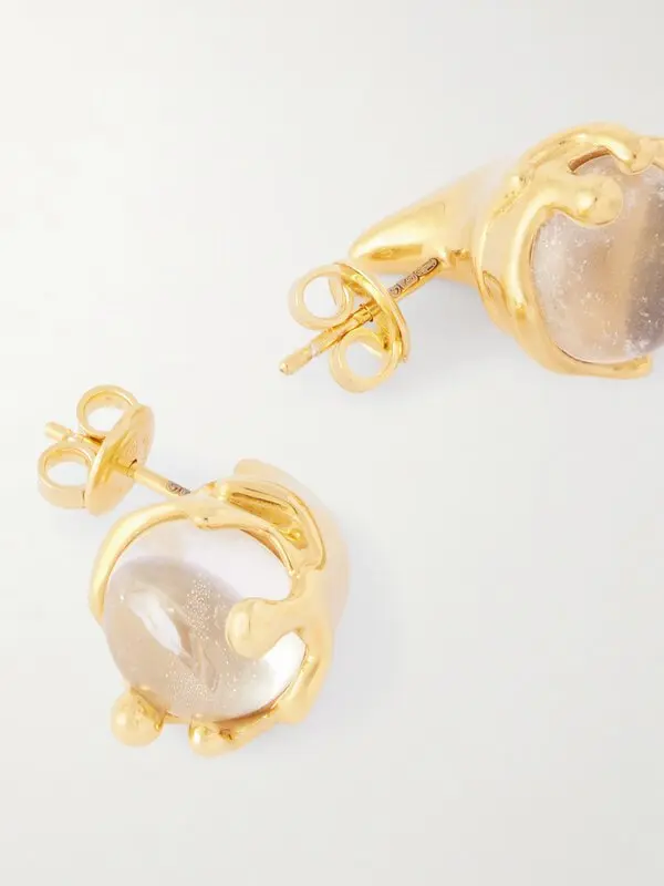 Bottega Veneta Tone Quartz Drop Earrings