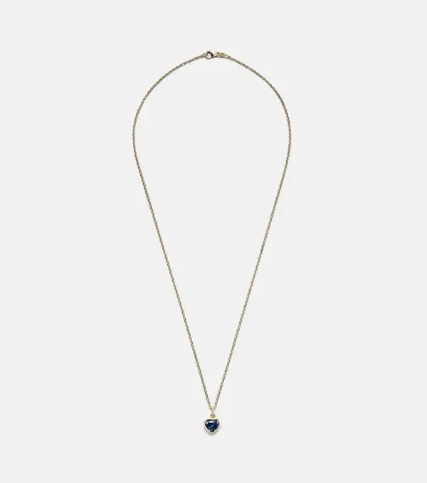 ANITA KO 18kt Yellow Pendant Necklace With Sapphire And Diamonds - Gold