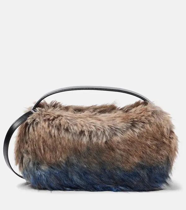 Coperni Sound Swipe Leather Shoulder Bag - Brown