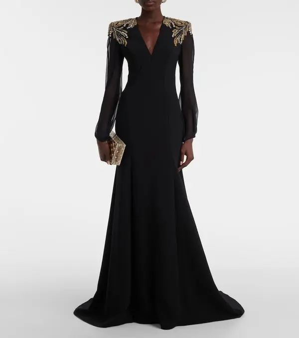 Jenny Packham Mercury Embellished Gown