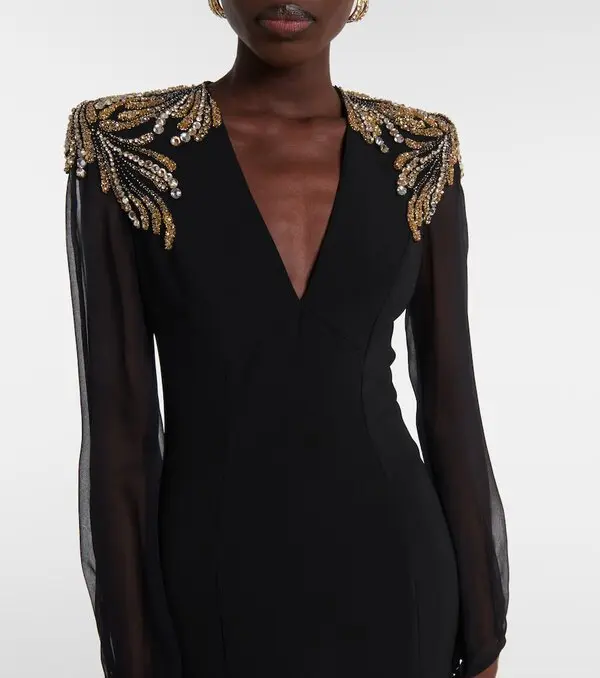 Jenny Packham Mercury Embellished Gown