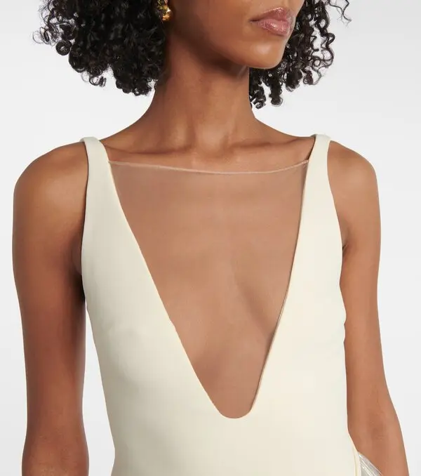 David Koma Fringed Asymmetric Gown