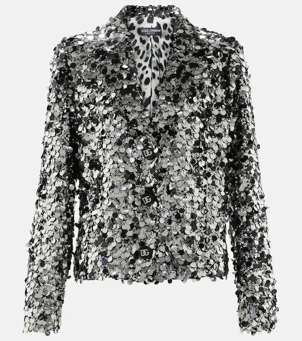Dolce & Gabbana Sequined Blazer - Silver