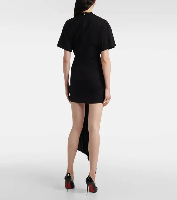 David Koma Embellished Draped Minidress
