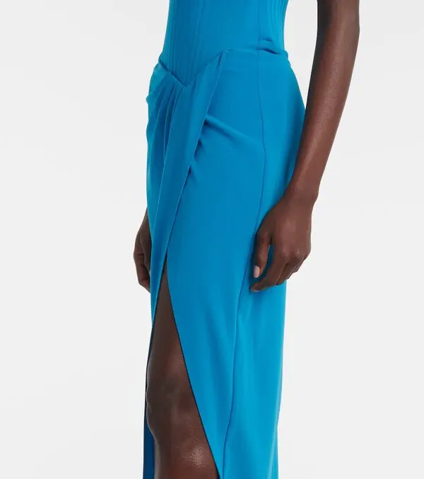 Alex Perry Draped Crêpe Corset Gown