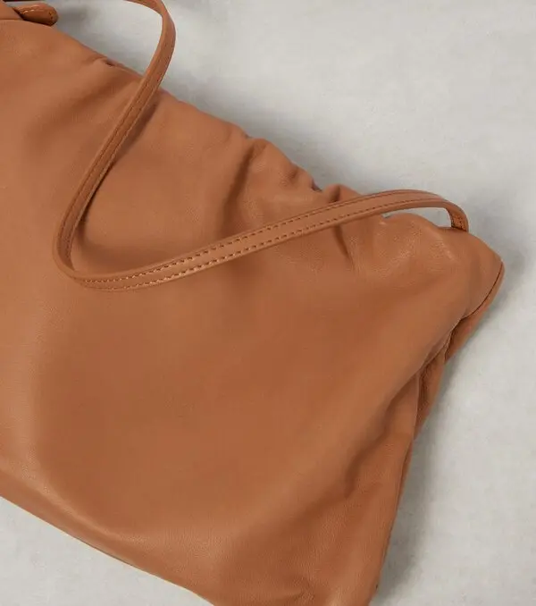 THE ROW Bourse Xl Leather Shoulder Bag - Brown