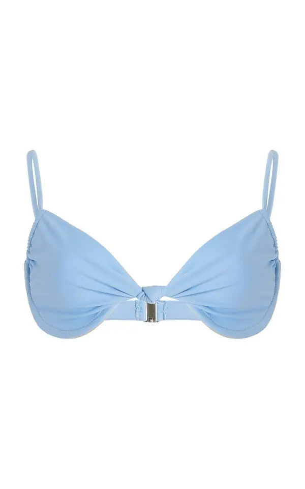 MARE PERPETUA Exclusive Bloom Balconette Bikini Top - Blue