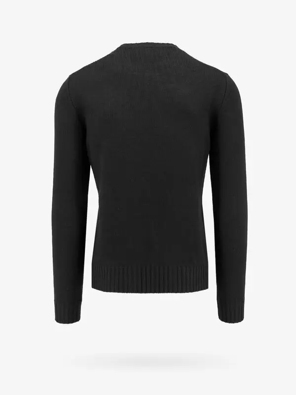 Alpha Studio Extrafine Merino Wool Sweater - Black