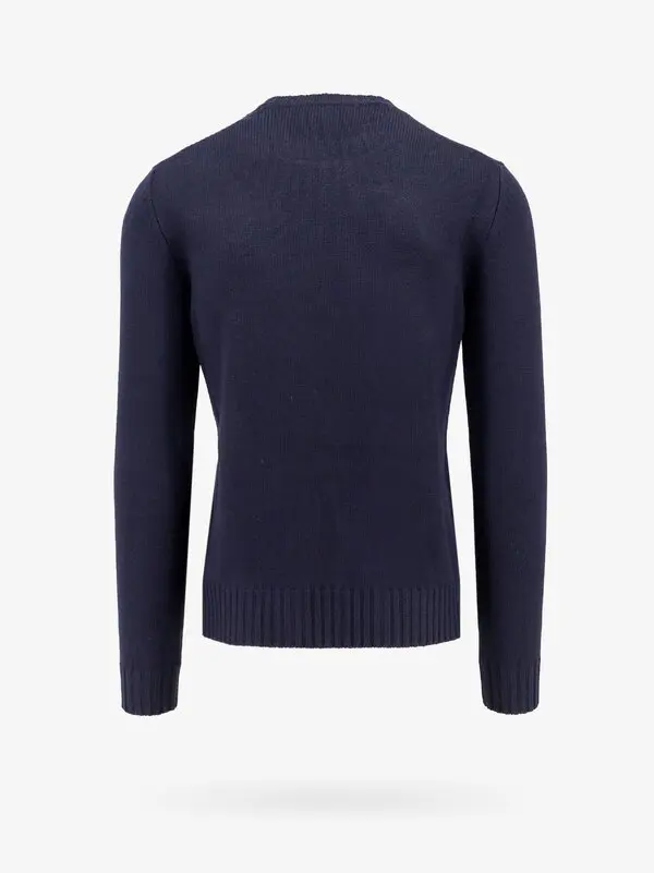 Alpha Studio Extrafine Merino Wool Sweater - Blue