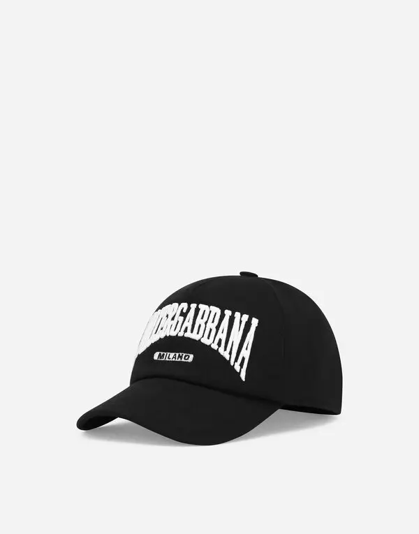 Dolce & Gabbana Twill Baseball Cap With Logo - Black