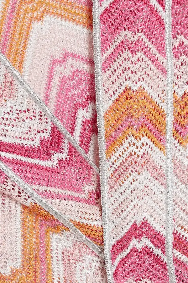 Missoni Metallic Crochetknit Robe