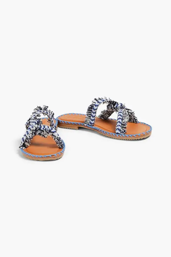 Zimmermann Fringed Braided Cord Sandals