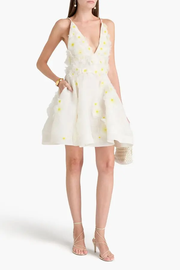 Zimmermann Matchmaker Daisy Mini Dress - Ivory - 75% Off | Editorialist