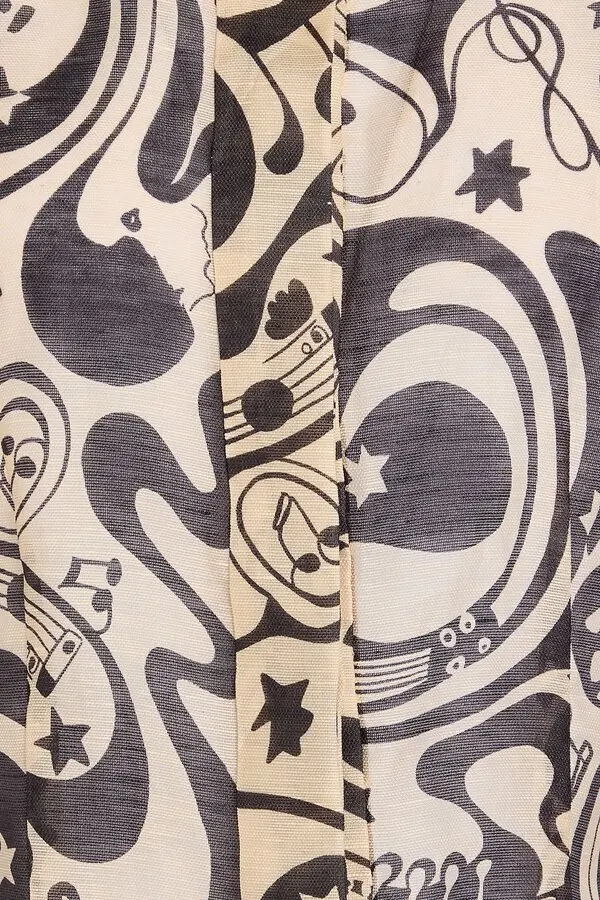 Zimmermann Printed Linen And Silk-blend Shirt