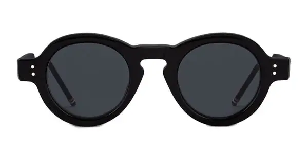 Thom Browne Round Frame Sunglasses - Shiny Black