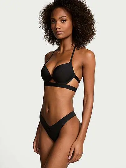 Victoria's Secret Archives Essential Banded Push-up Bikini Top - Black