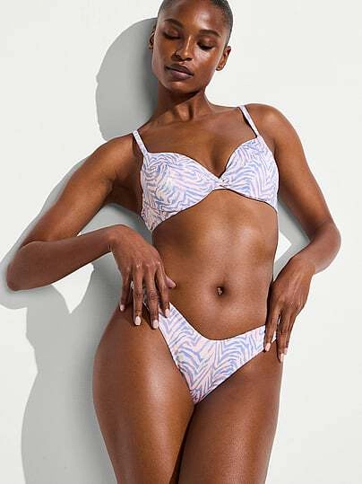 Victoria's Secret Swim Twist Push-up Bikini Top - Print