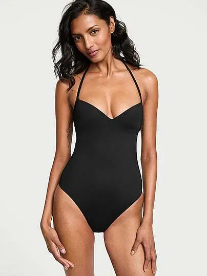Victoria's Secret Swim Push-up Cheeky One-piece Swimsuit - Black